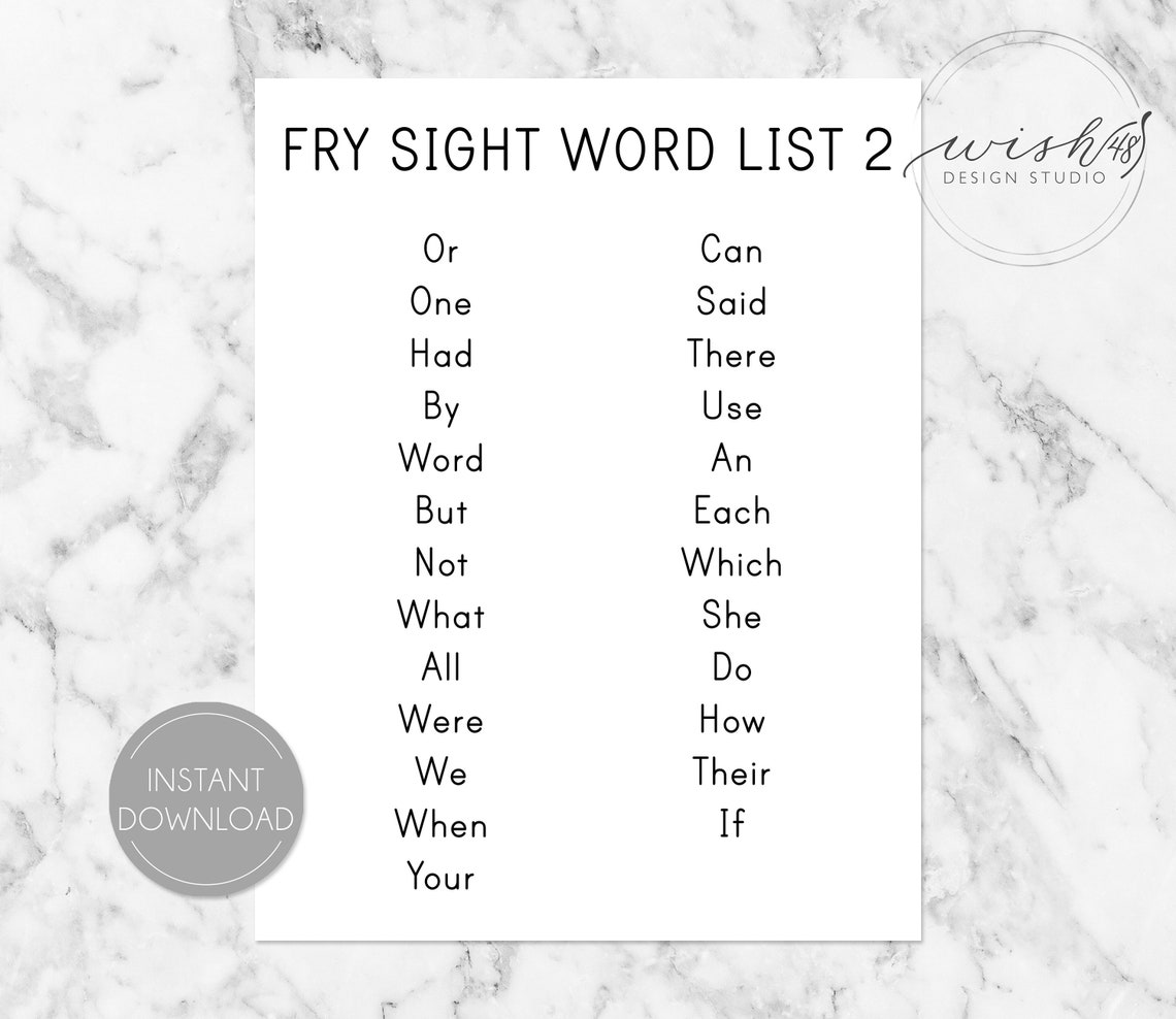 Fry Sight Word Worksheets Printable 50 Sight Word Worksheets ...