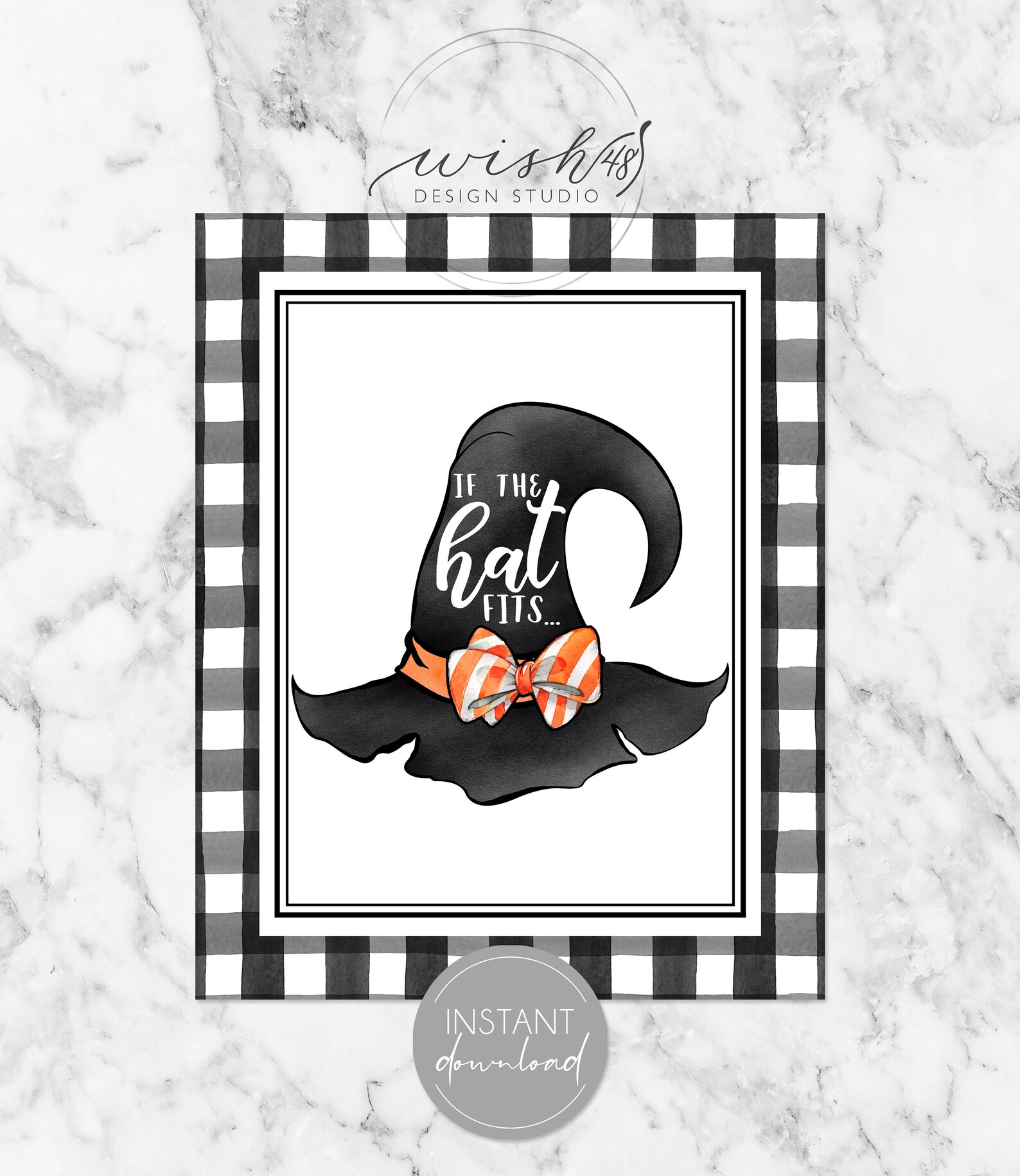 If the Hat Fits Halloween Decor Printable Halloween Home - Etsy
