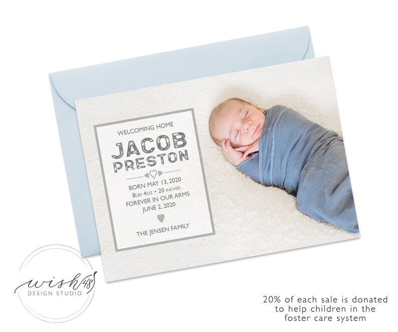 Welcoming Home Adoption Announcement Adoption Party - Etsy