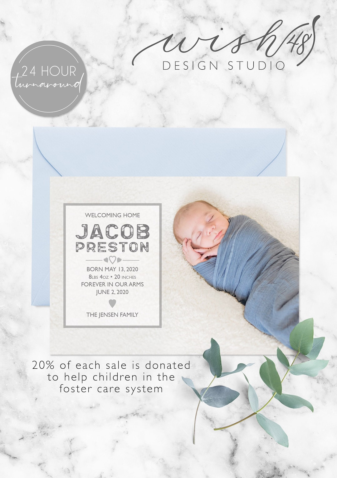 Welcoming Home Adoption Announcement, Adoption Party Invitations, Photo ...