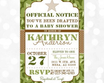 Army Baby Shower | Etsy