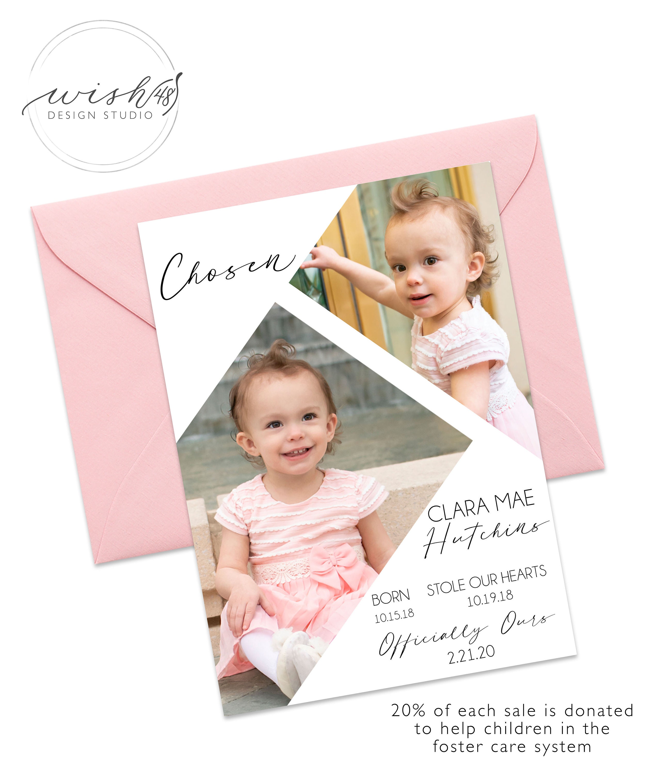 Chosen Adoption Announcement Adoption Party Invitations | Etsy