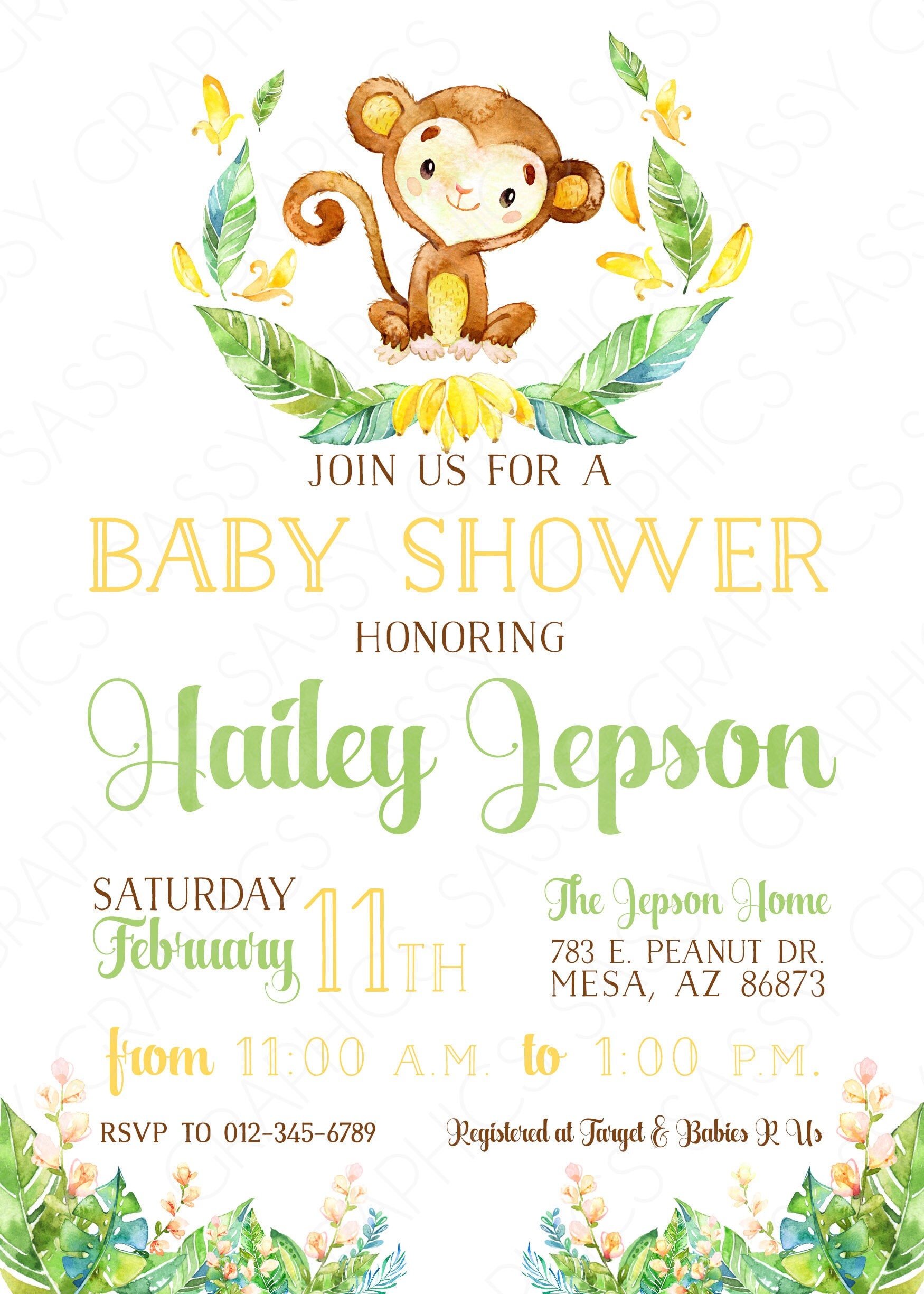 Baby Shower Monkey Boy