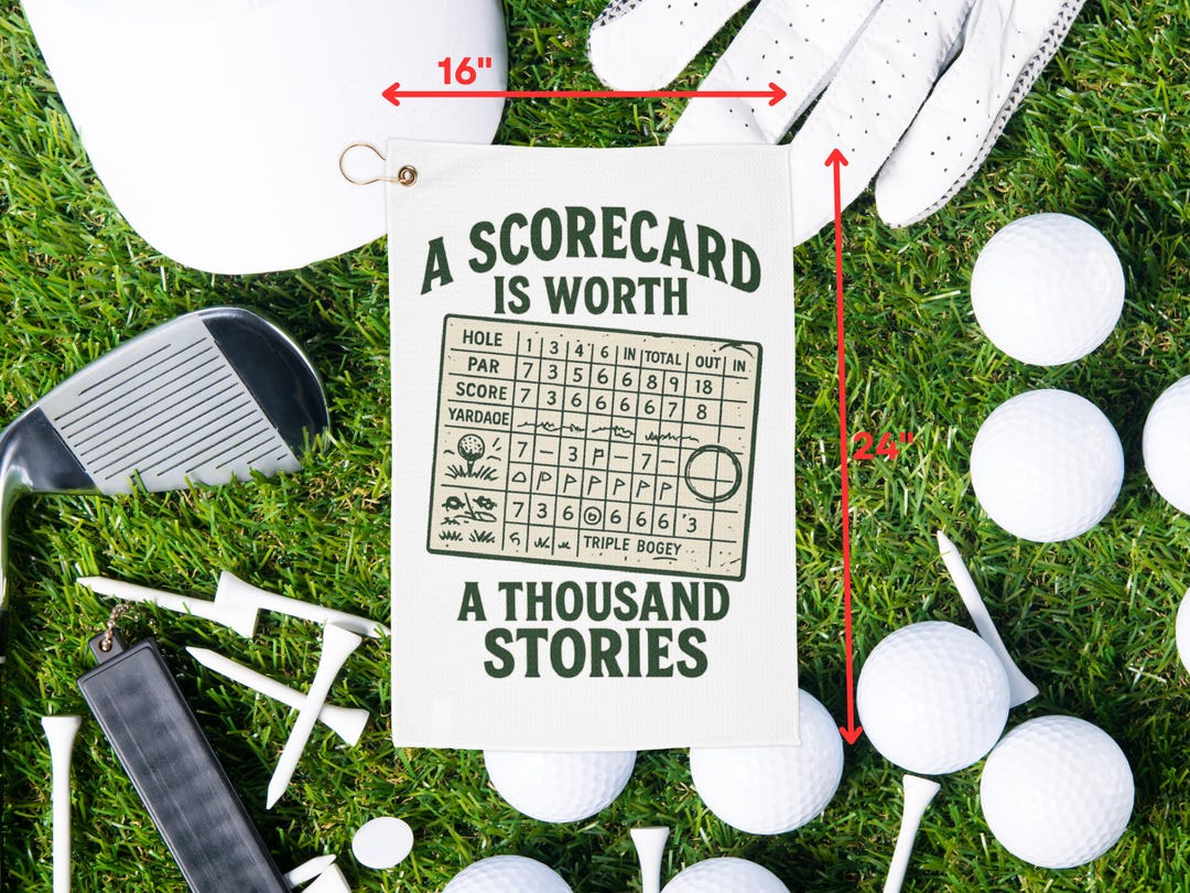 Funny Golf Towel | A Scorecard is Worth a Thousand Stories | Golfer ...