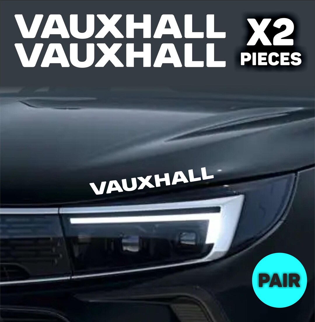 Vauxhall Car Logo Stickers – 2x 11” Vinyl Decals for Vehicle, Window or ...