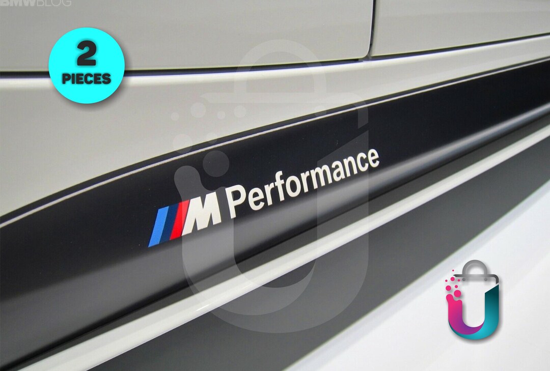 2x BMW M Performance 8" Vinyl Decals – Side Skirt, Door & Body Panel ...
