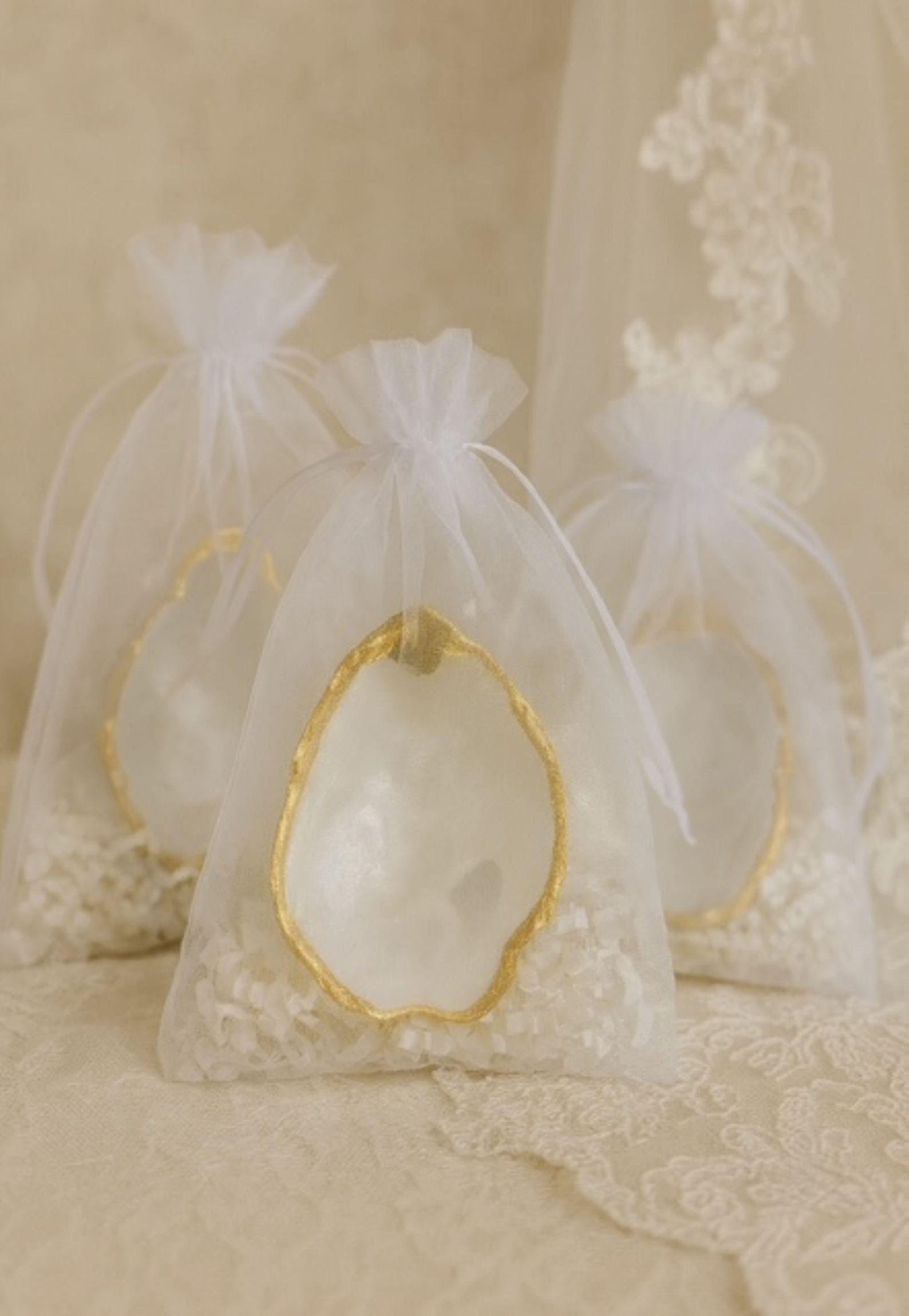 Handcrafted Oyster & Scallop Shell Favors: Coastal Wedding Decor - Etsy