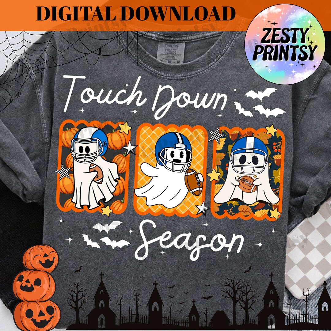 Funny Football Season Ghost PNG, Halloween Sports Digital Download ...