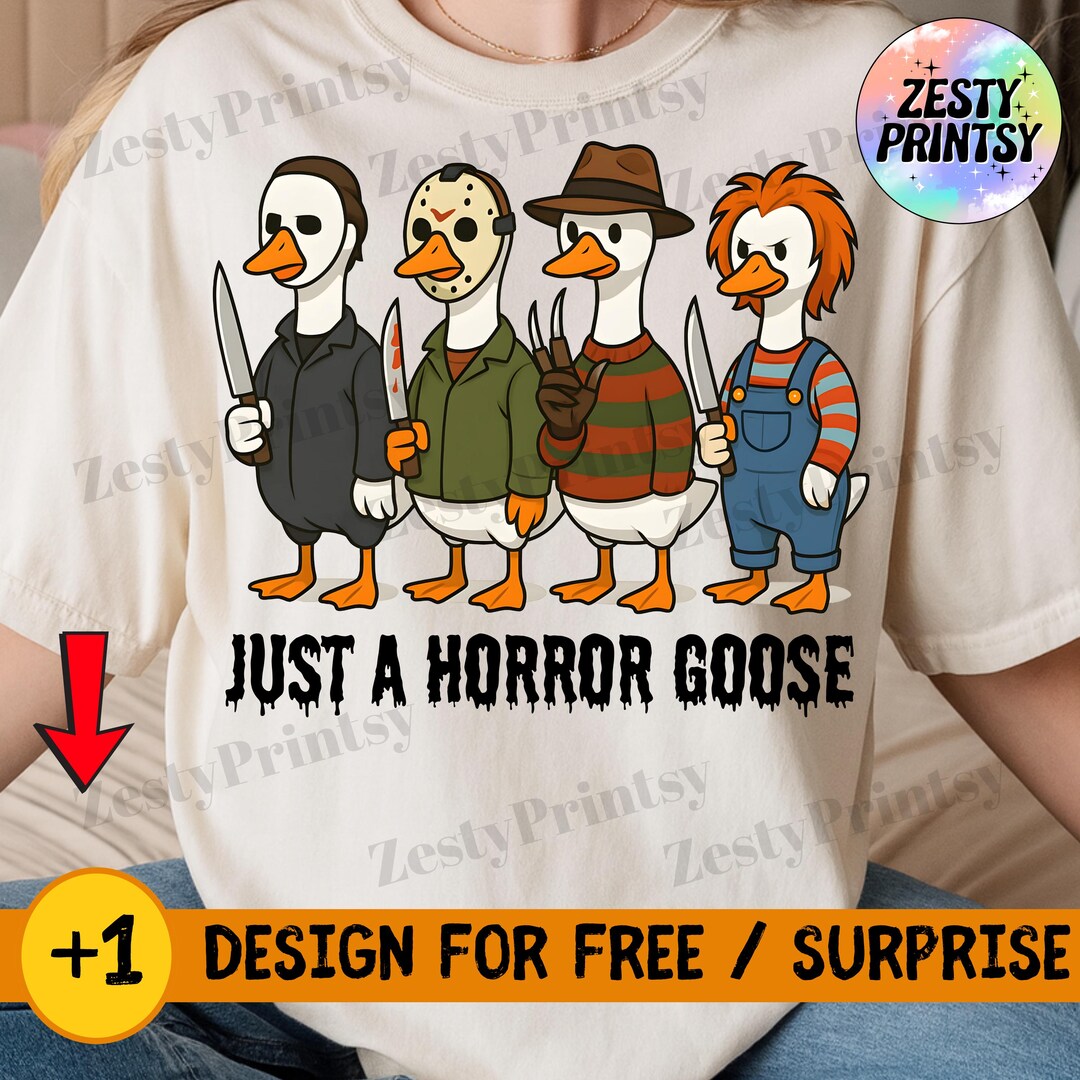 Just a Horror Goose PNG, Scary Halloween Design, Spooky Digital ...