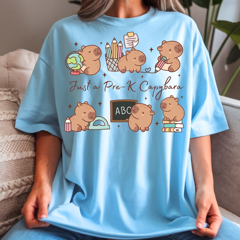 Capybara Back to School PNG Bundle | Pre-k to 5th Grade First Day ...