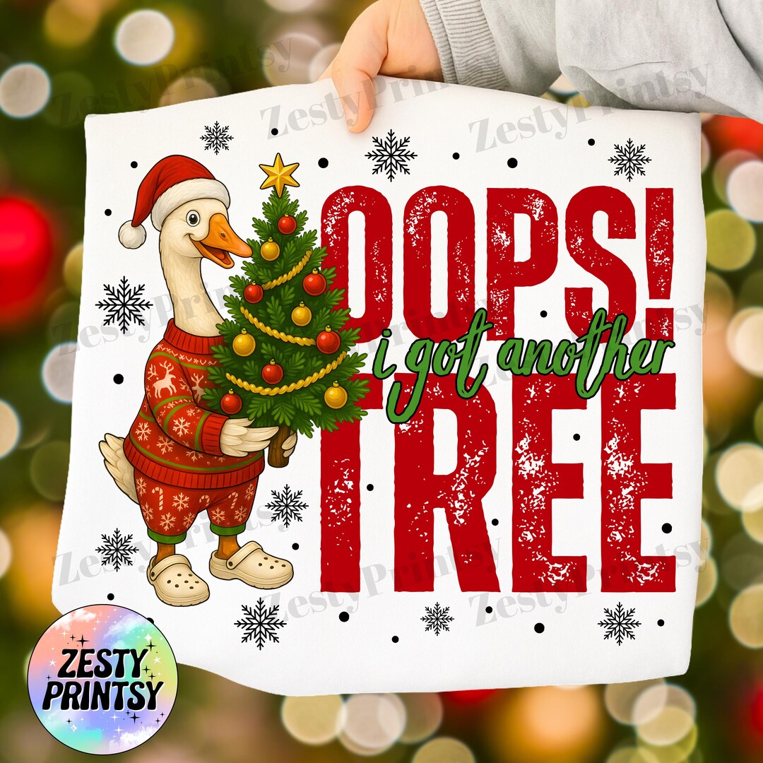 Funny Silly Goose Christmas PNG Retro Holiday Design, Oops I Got ...