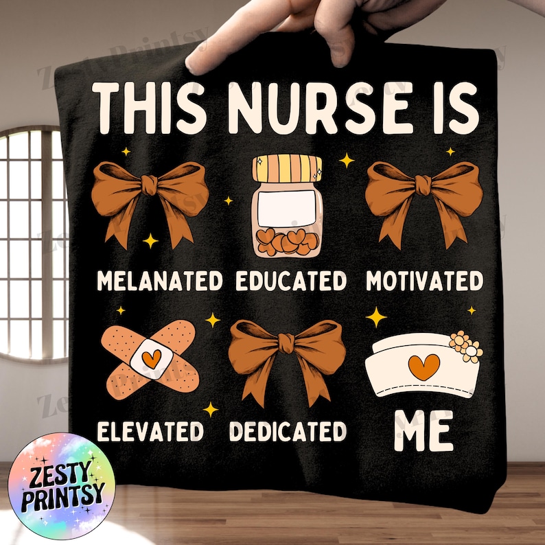 Melanin Nurse PNG Sublimation, Black History Month Black Woman Nurse ...