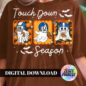 Funny Football Season Ghost PNG, Halloween Sports Digital Download ...