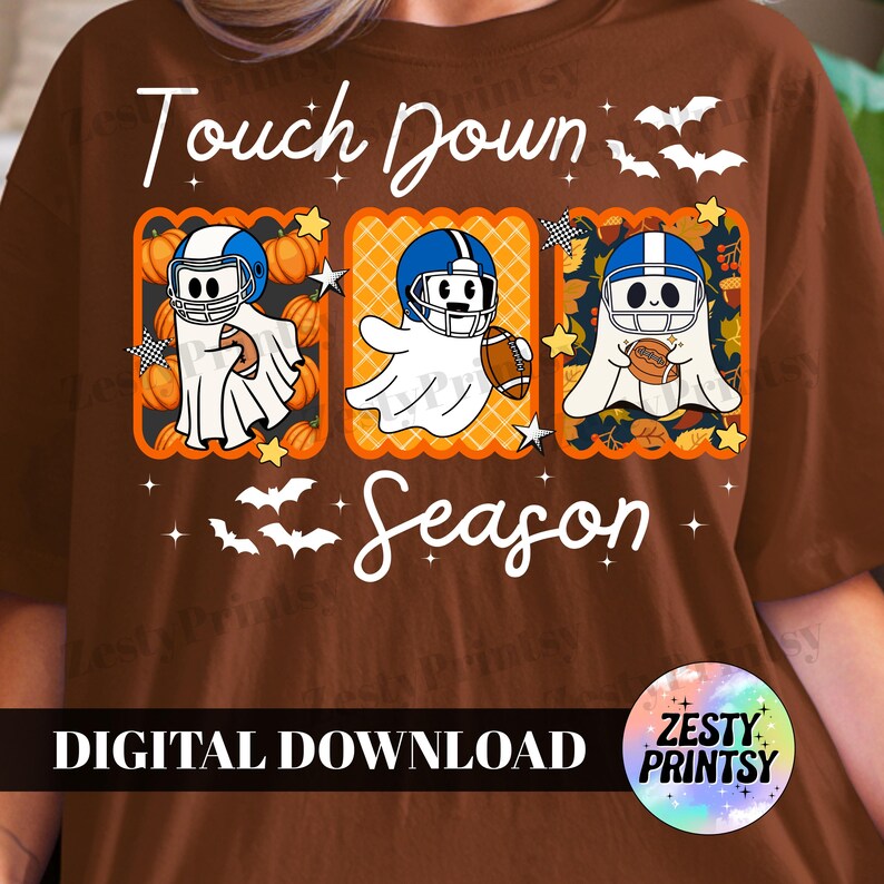 Funny Football Season Ghost PNG, Halloween Sports Digital Download ...