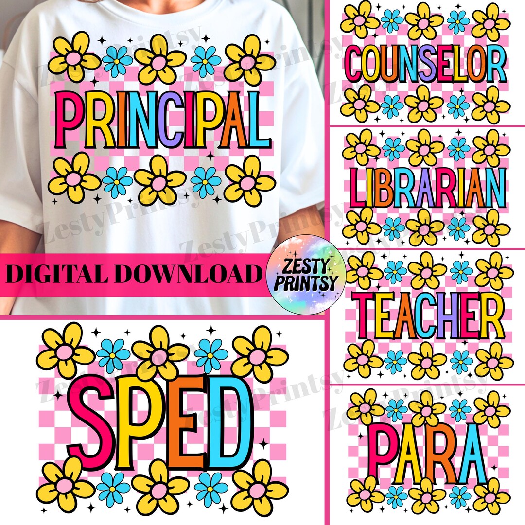 Back to School PNG Bundle for Teachers, SPED, Counselor, Principal ...