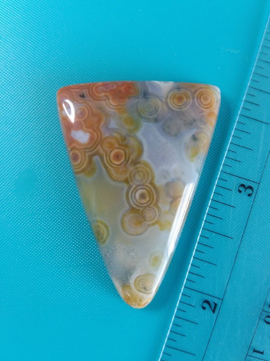 Translucent Ocean Jasper Cabochon Rare Multi Ringed Floating - Etsy