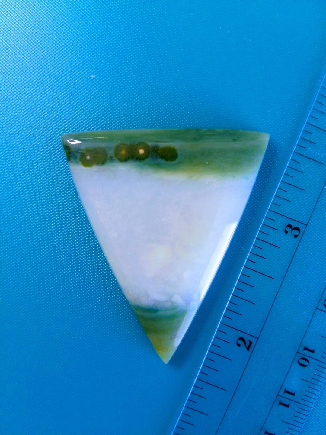 Rare Blue Green Translucent Ocean Jasper Cabochon ( Marovato ) One of ...