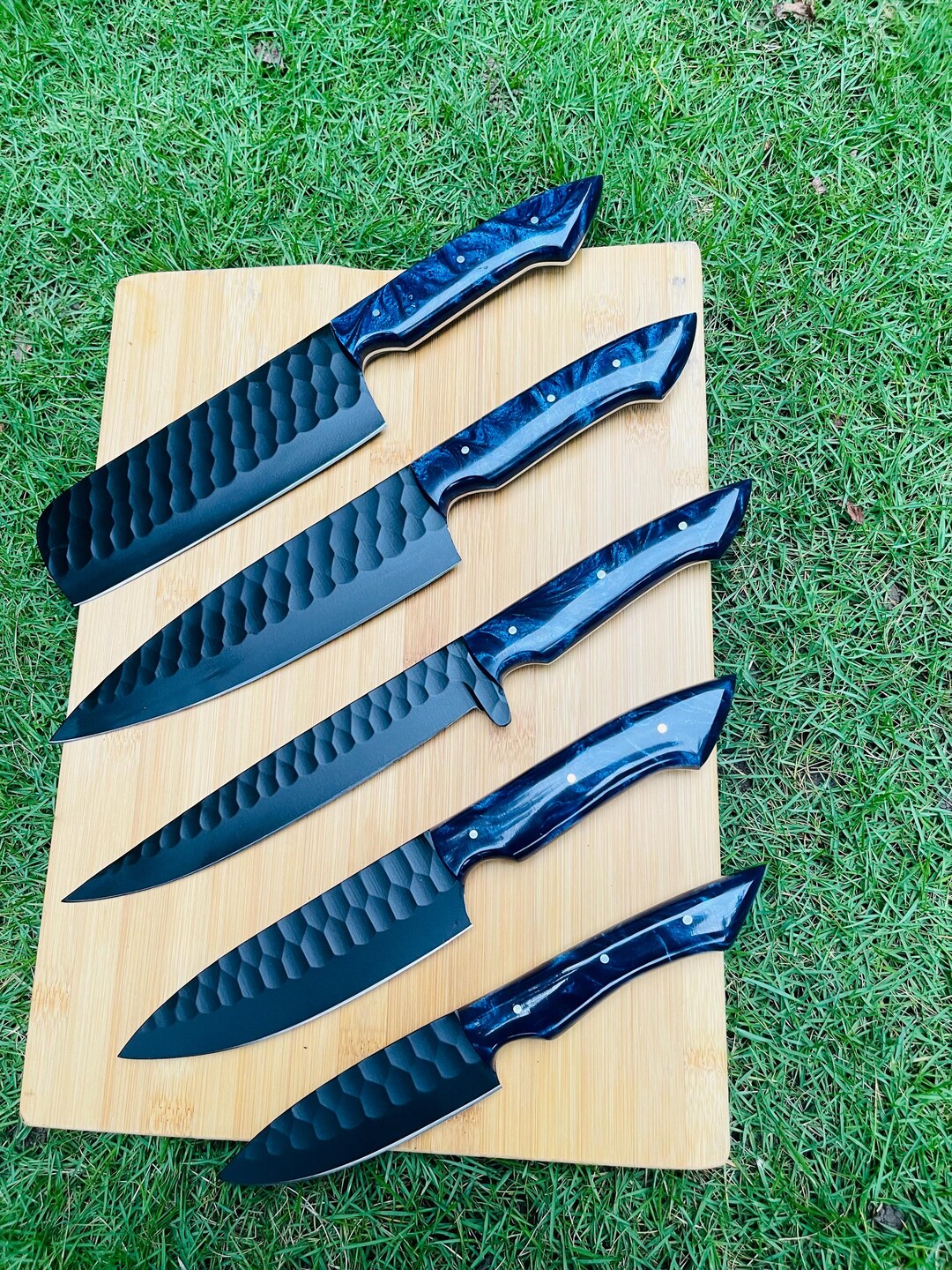 D2 Chef Set | Hand Forged Kitchen Knives | Chef Knives | D2 Knives ...
