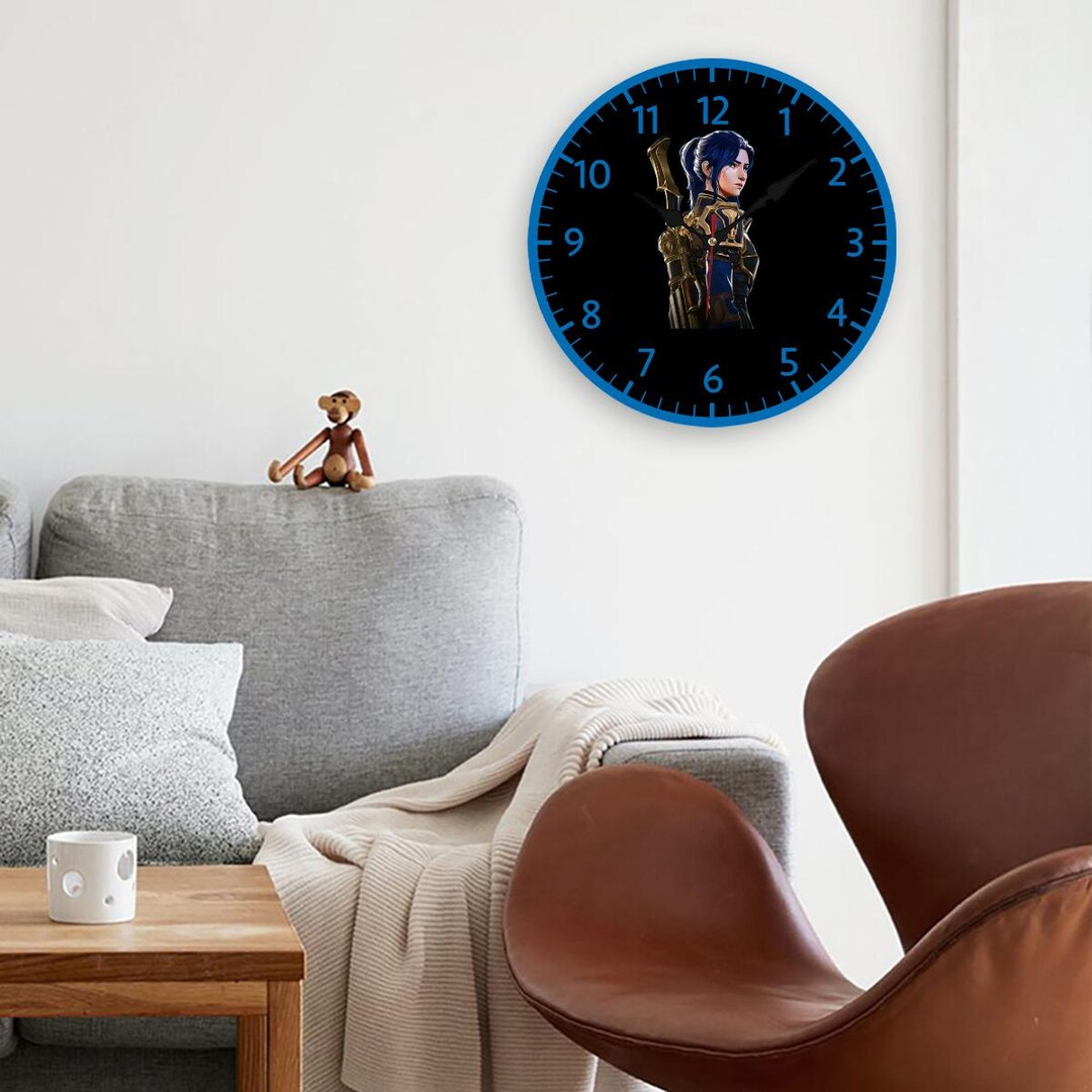 Caitlyn Arcane Wall Clock | Eco Wood Anime Clock | Oil Art Desk & Wall ...