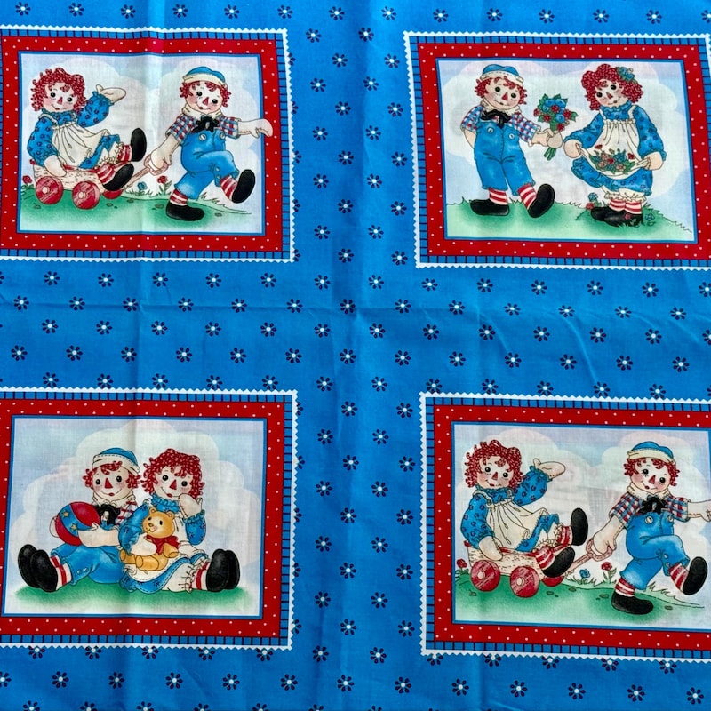 Raggedy Ann Panel Fabric - Etsy