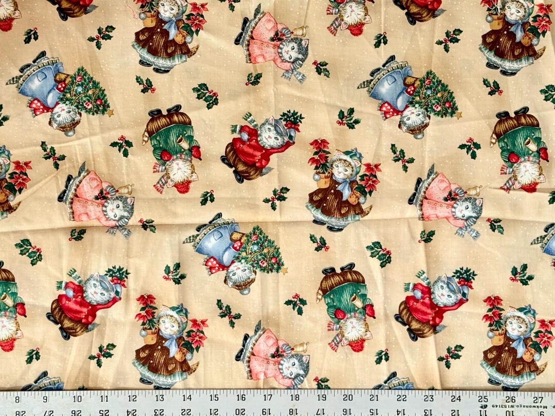 VINTAGE Kitty Cucumber Holly Cats - BTFQ: 18” X 22” - Etsy