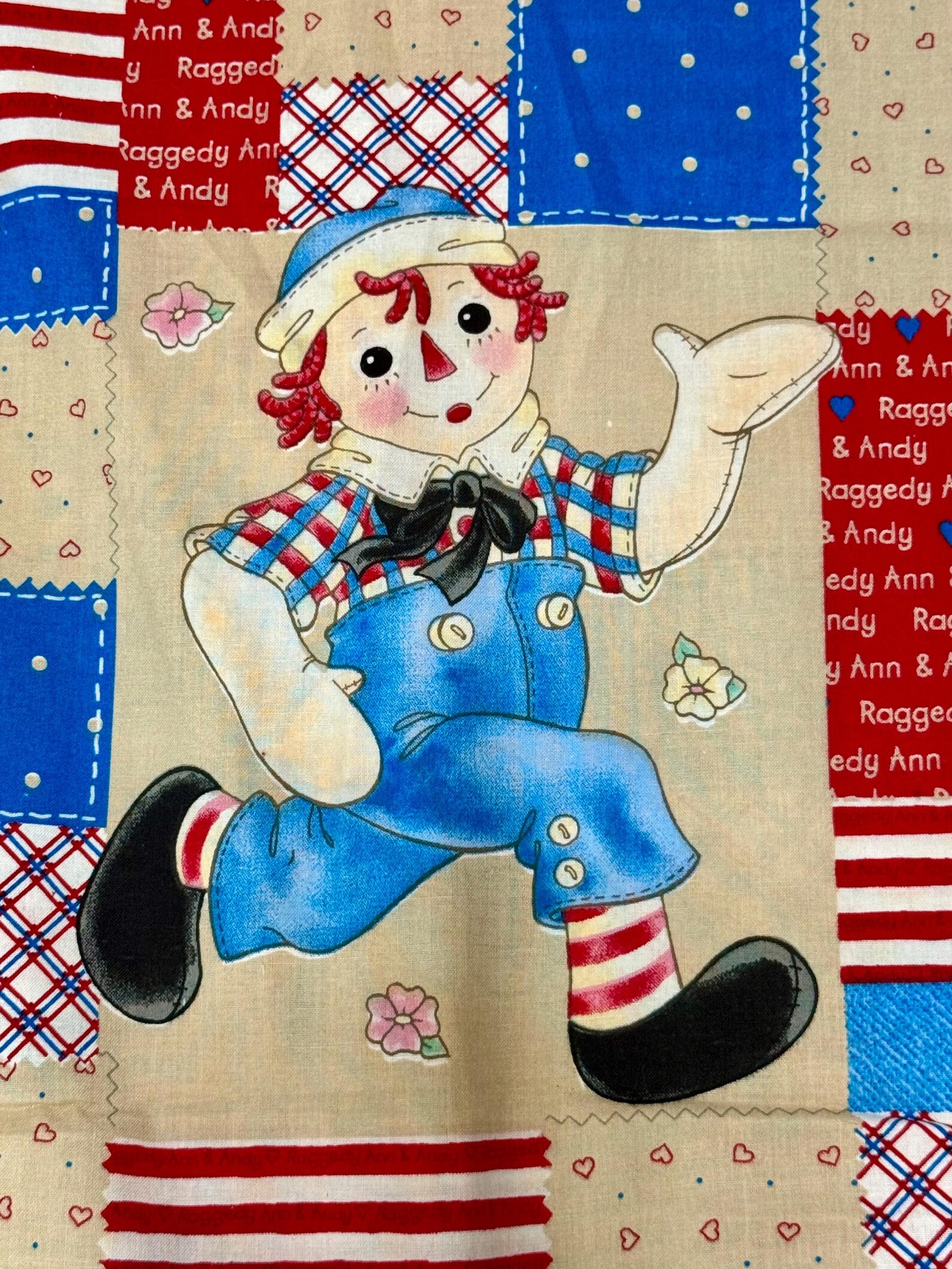 VINTAGE 1998 Raggedy Ann and Andy Friends Patch - BTY: 36” X 44” - Etsy