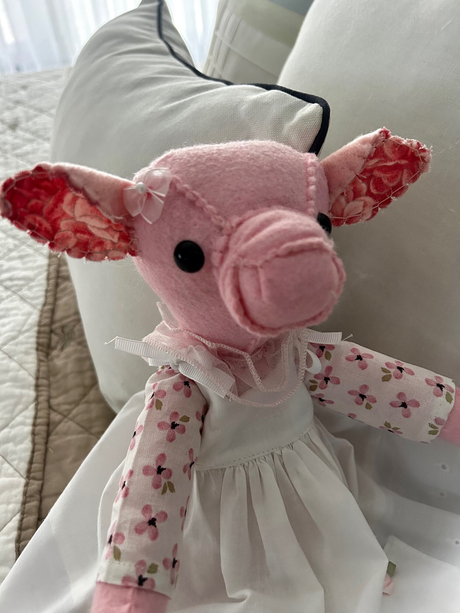 Pig dora, Luna Lapin's Friend Hog Felt Animal Swine Softie - Etsy