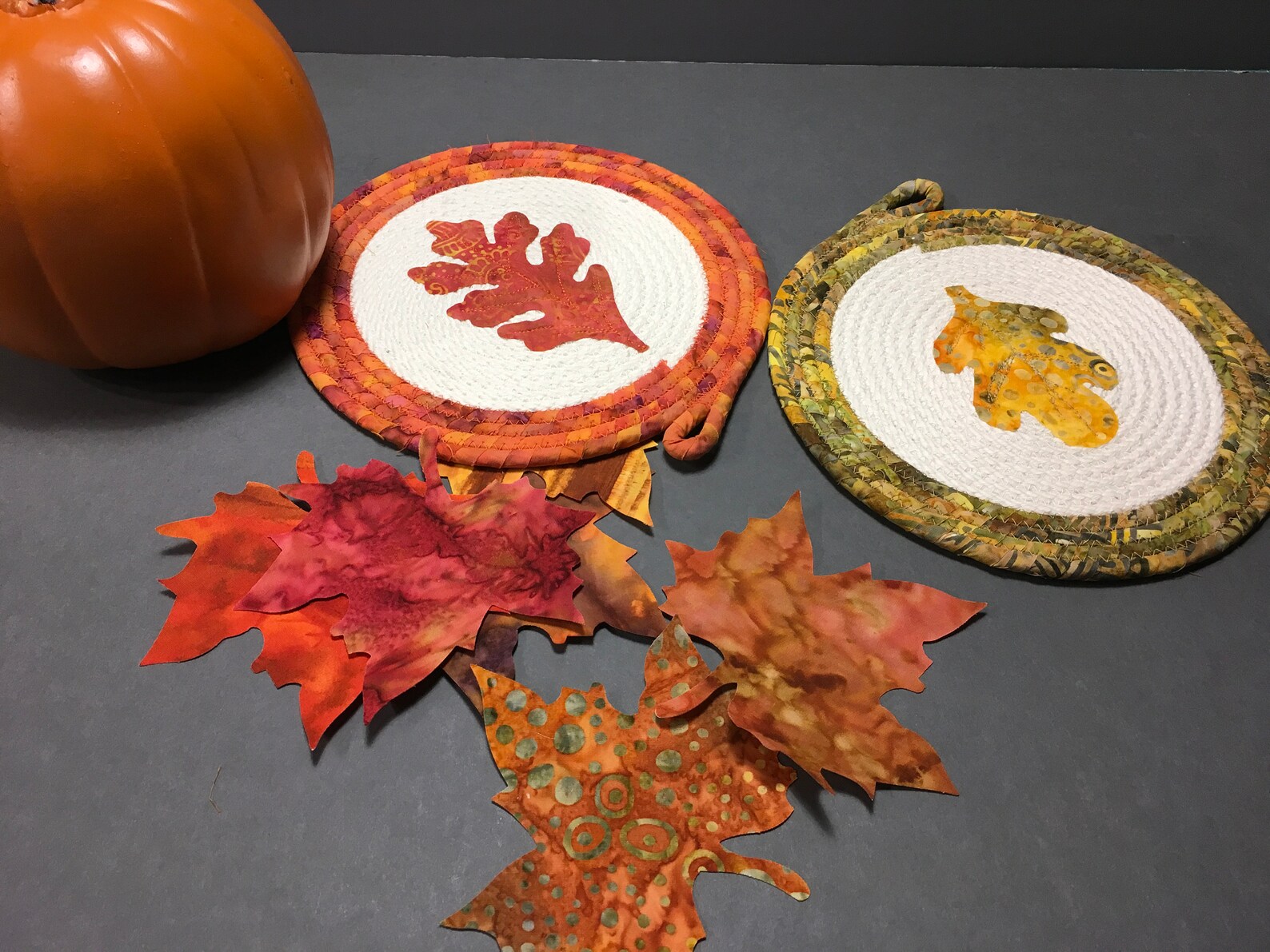Autumn Leaf Trivet Batik Coiled Rope Trivet Coiled Rope - Etsy