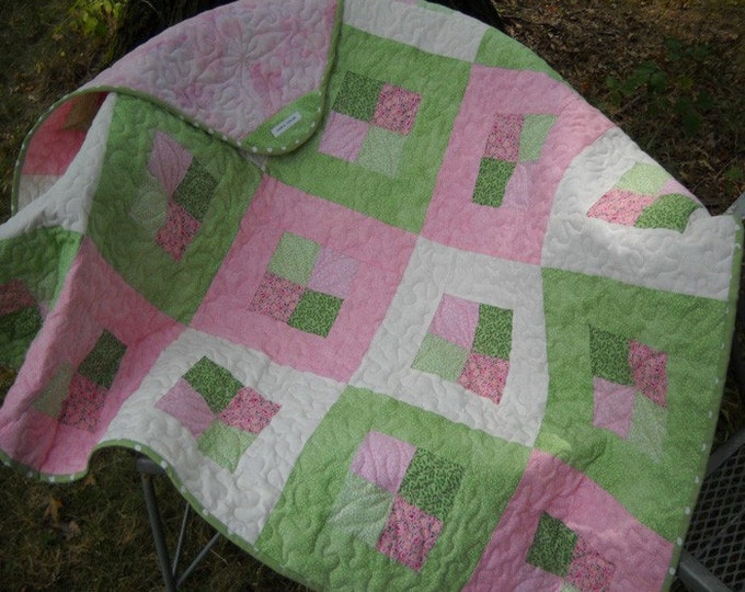 Girly Girl Baby or Toddler Quilt ON SALE - Etsy