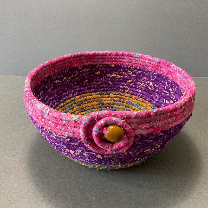 Coiled Fabric Basket - Etsy