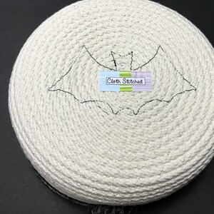 Halloween Coiled Rope Bowl, Black Bat Rope Basket, Decorative Halloween ...