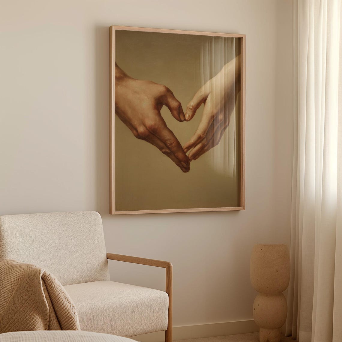 Renaissance Heart Hands Oil Painting, Romantic Couple Art (digital ...