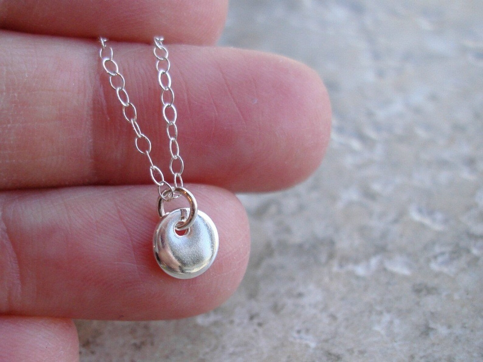 Tiny Sterling Silver Charm Necklace Handmade Silver Charm - Etsy