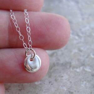 Tiny Sterling Silver Charm Necklace, Handmade Silver Charm Pendant - Etsy