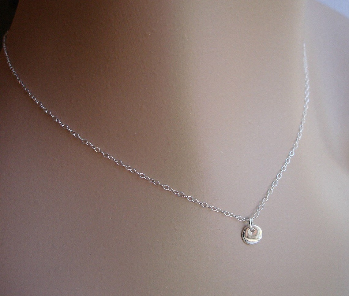 Tiny Sterling Silver Charm Necklace Handmade Silver Charm - Etsy