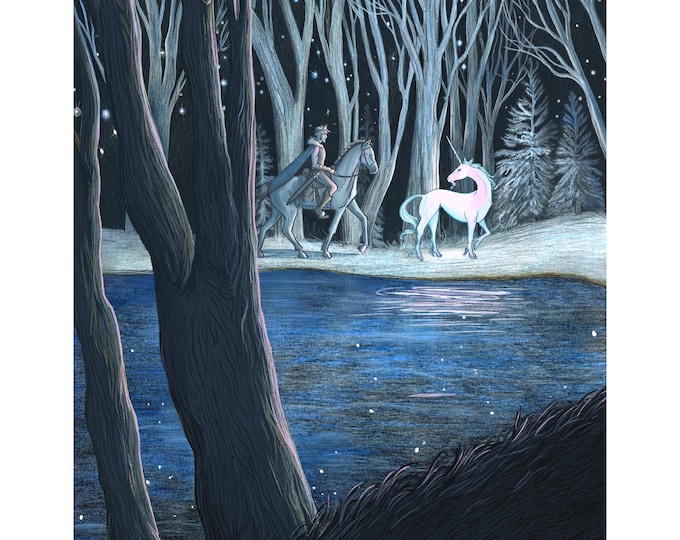 8x10" Giclee Print of Prince Lir and the Unicorn-the Last Unicorn - Etsy