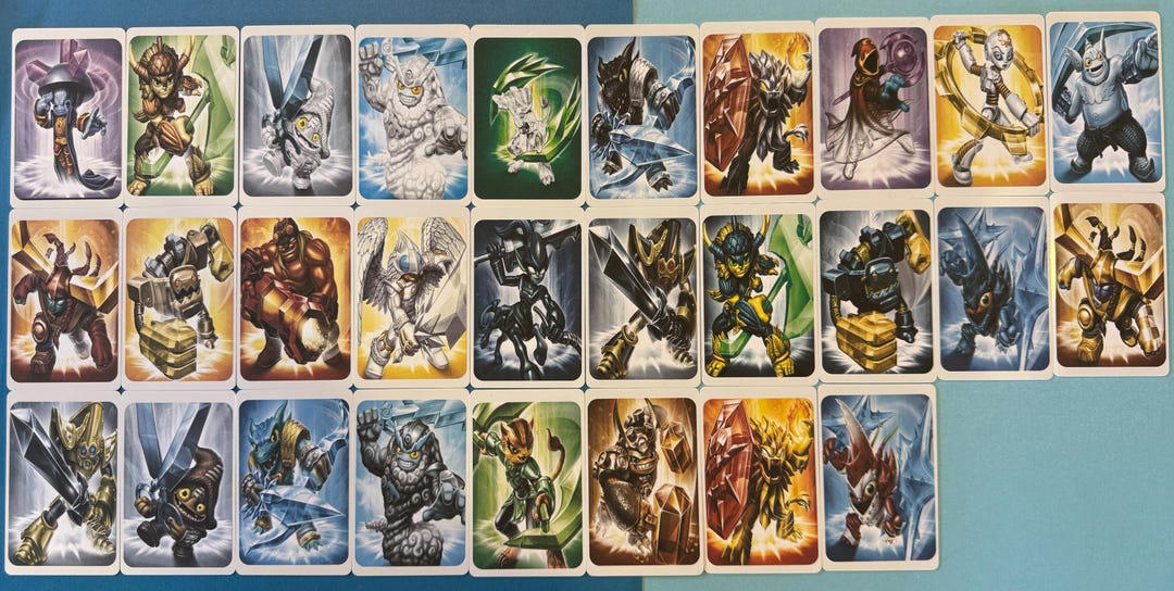 Skylanders Trap Team Masters Complete Set of 28 NFC Cards Includes ...