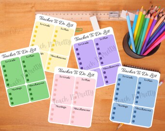 Teacher Daily Checklist Template | Printable Classroom Planner| Lesson ...