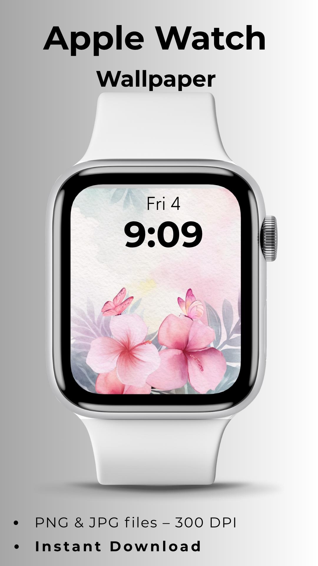 Pastel Floral Apple Watch Wallpaper – Digital Download, Aesthetic Watch ...