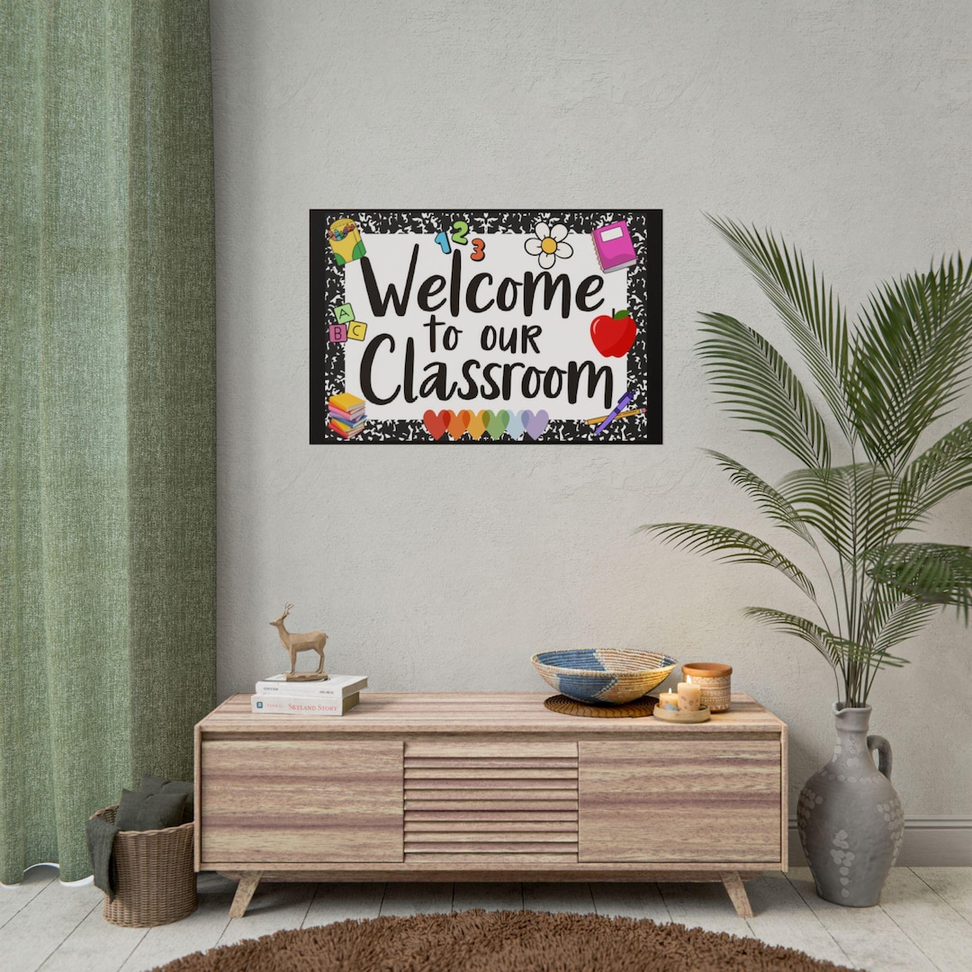 Colorful Classroom Welcome Poster - Educational Decor, Teacher Gift ...