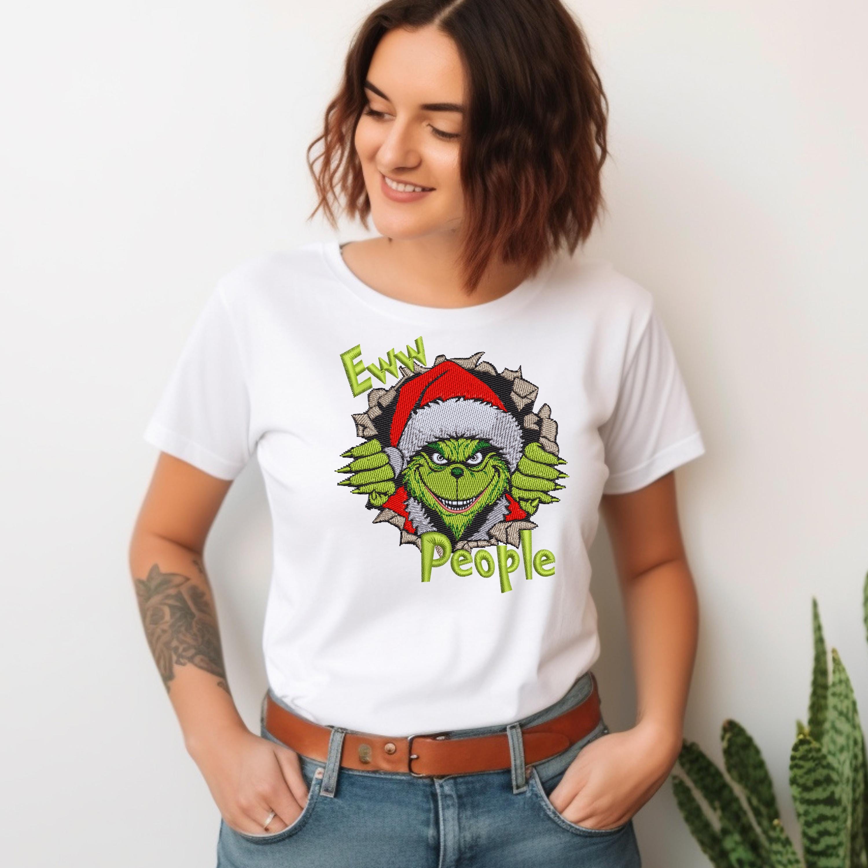 Grinch Embroidery File – 11 Sizes Funny Christmas Design for Machine ...