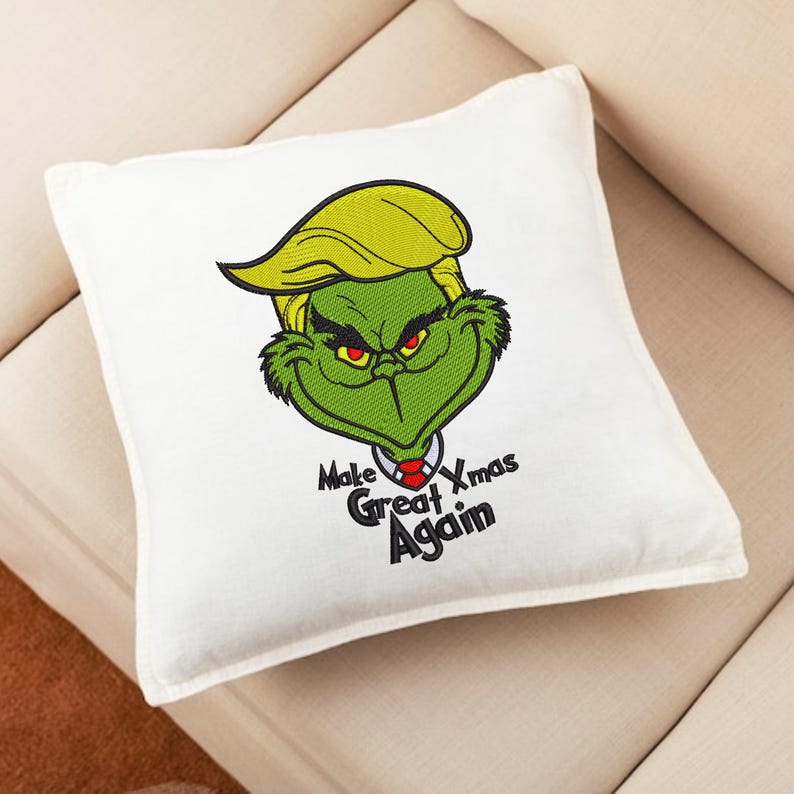 Grinch-style Xmas Embroidery Design – 11 Sizes Digital Machine File ...