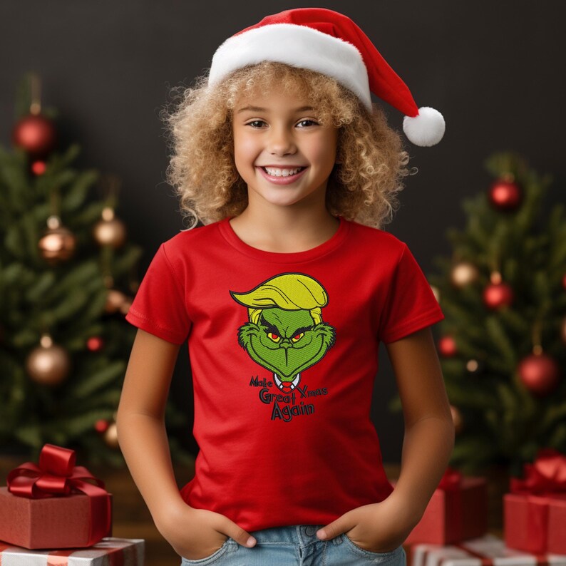 Grinch-style Xmas Embroidery Design – 11 Sizes Digital Machine File ...