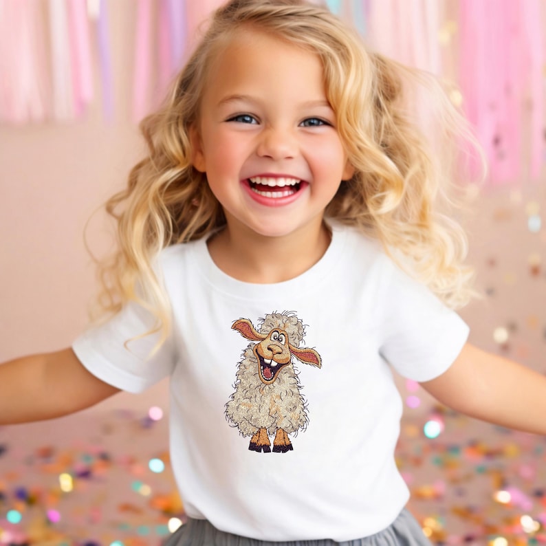 Funny Cartoon Sheep Embroidery Design – 11 Sizes – DST PES JEF VP3 ...