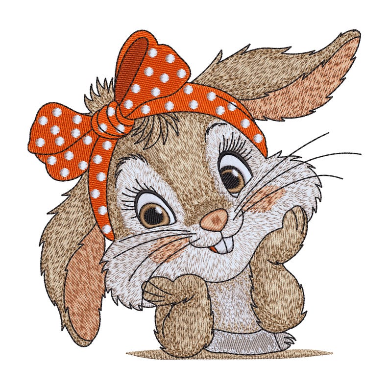 Easter Bunny Embroidery Design Bundle – Funny Bunny Face, Ears & Feet ...