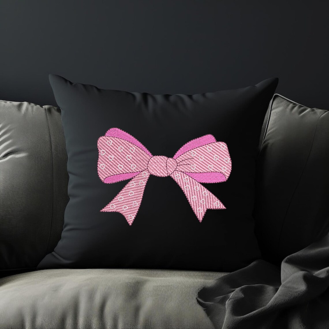 Pink Bow Embroidery Designs – 10 File Bundle in 6 Sizes – Instant ...