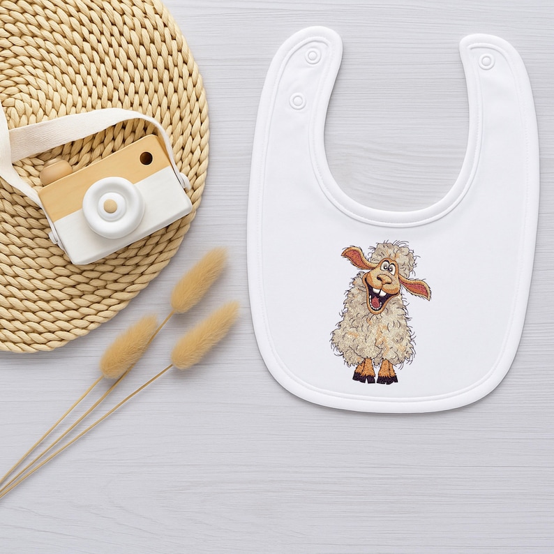 Funny Cartoon Sheep Embroidery Design – 11 Sizes – DST PES JEF VP3 ...