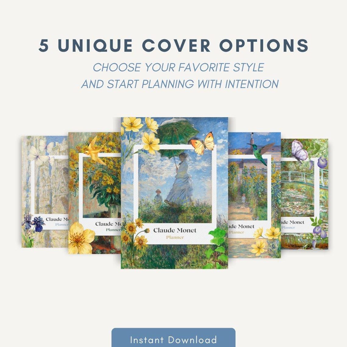 Claude Monet Inspired Digital Bundle Planner | Undated PDF (digital ...