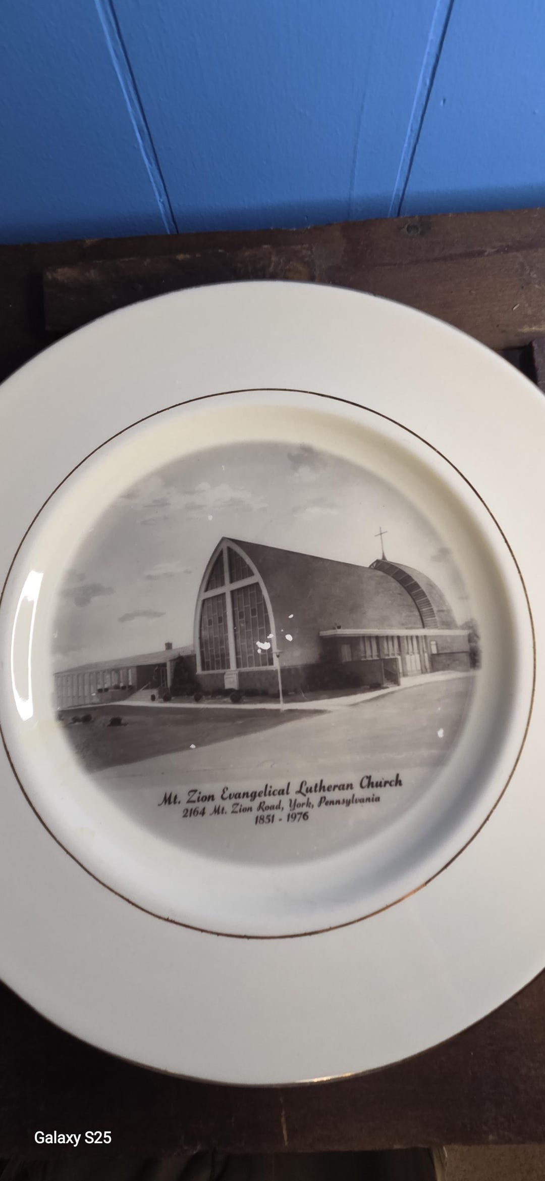 Vintage 1976 Mt. Zion Church Plate – Bicentennial Collectible Souvenir ...