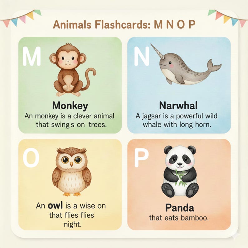 Animal Alphabet A–Z | Printable ABC Animals Book | Preschool Learning ...